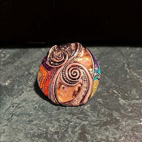JTV | Accessories | Jtv Colorful Swirl Scarf Holdereuc | Poshmark